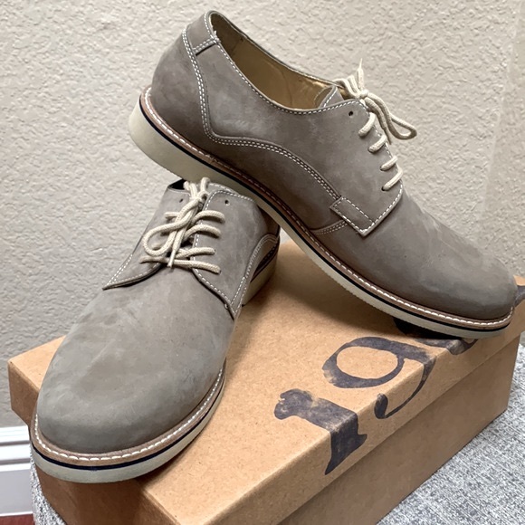 1901 | Shoes | 91 Mens Carson Light Sand Gray Suede Leather Laceup ...